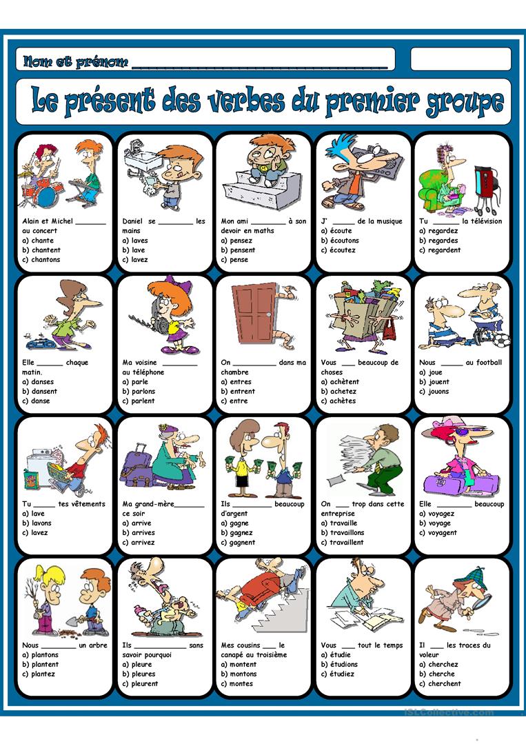 FLE TERCER CICLO: PRÉSENT DES VERBES EN -ER