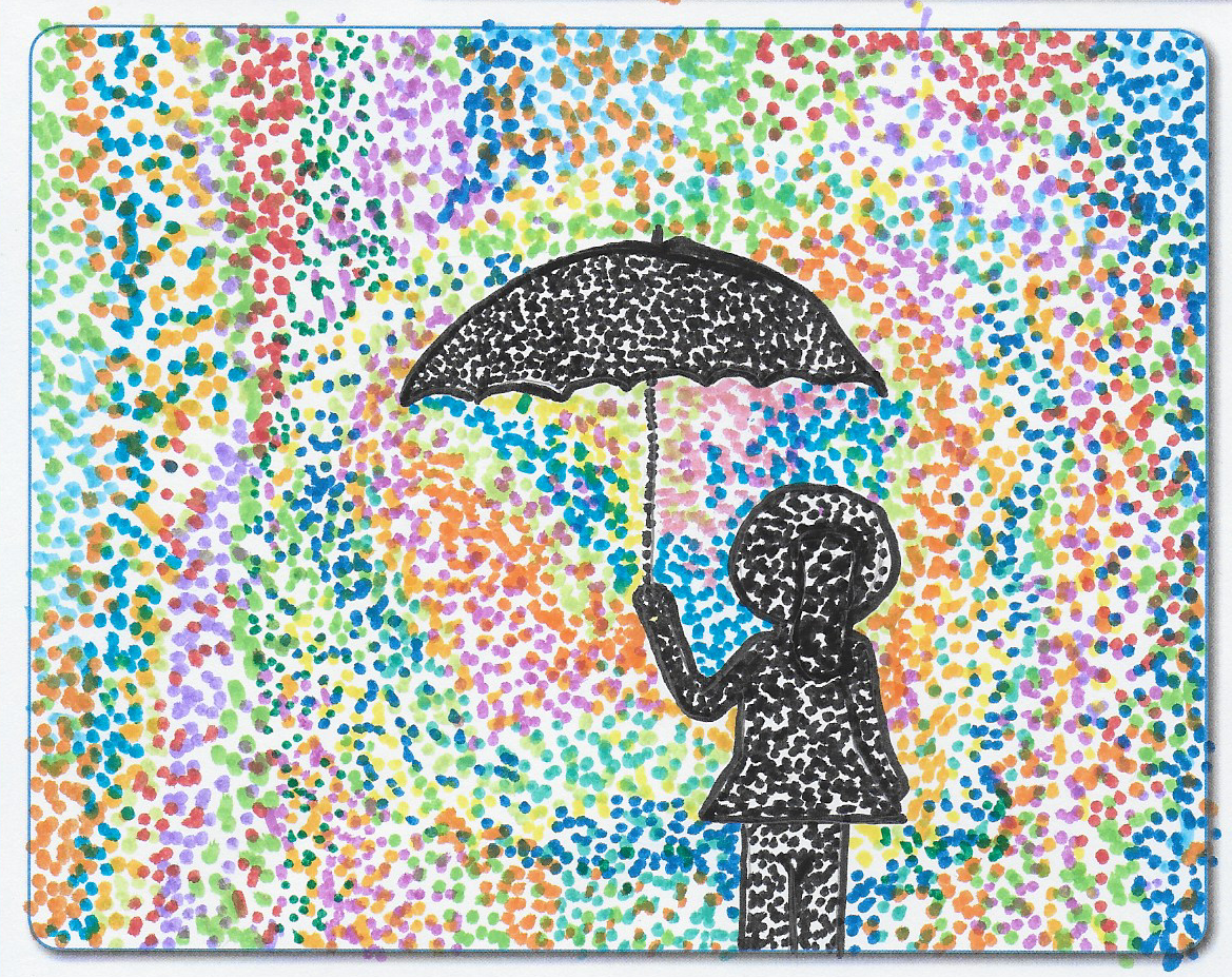 Geometry and Arts: 2016-17. P5. Pointillism. Student practices