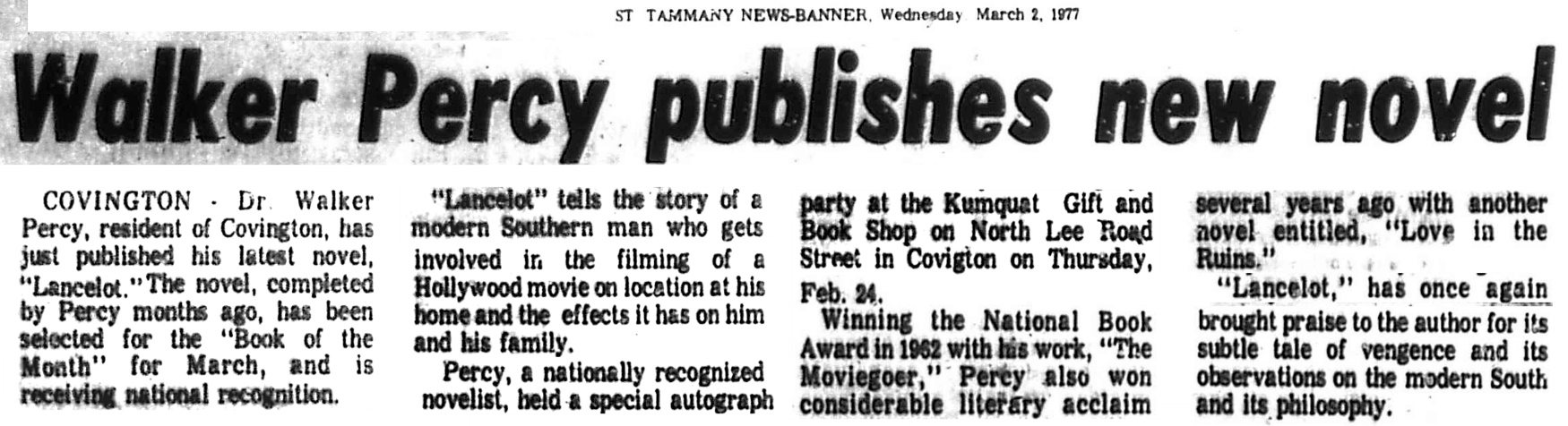 Tammany Family: An Interview With Walker Percy - 1975