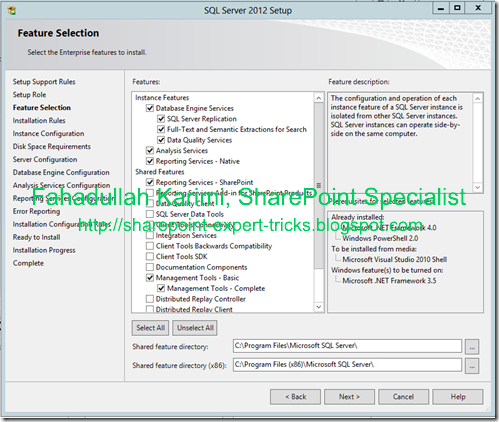 SharePoint Tips and Tricks: SQL Server 2012 Installation