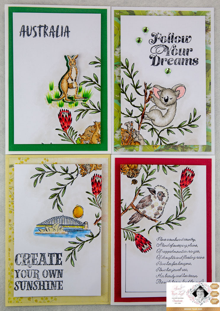 ANET'S Creations: 4 in 1 Australian Cards - Couture Creations