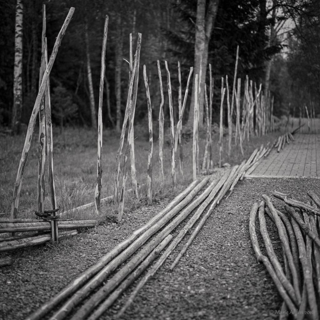 Traditional Swedish fence