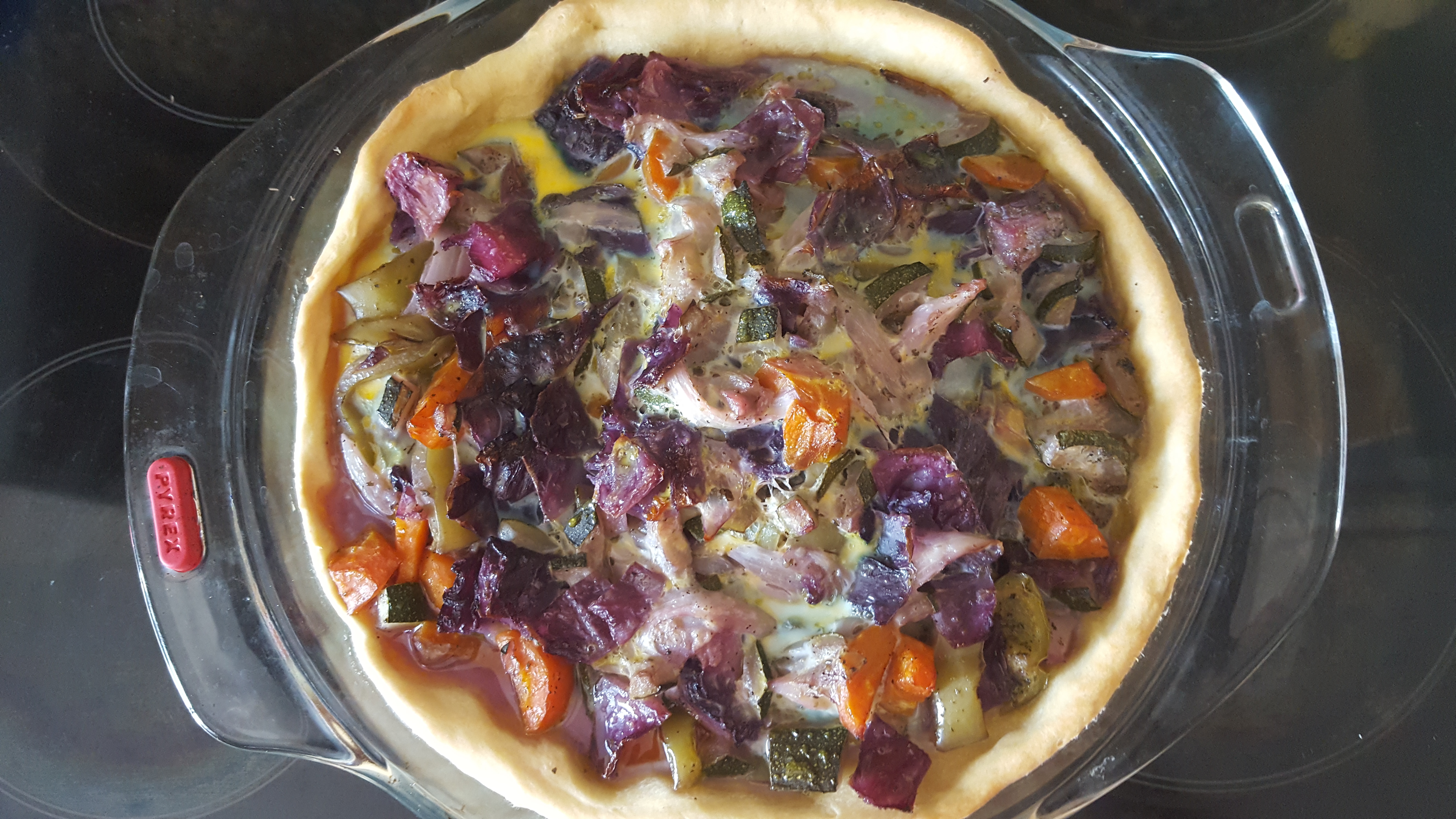 Red cabbage colourful summer quiche |Keeping it Real