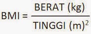 Rumus dan Cara Menghitung BMI (Body Mass Index) ~ Arief Saferman