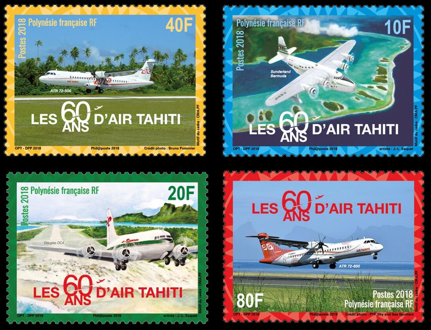 GULFMANN STAMPS WORLD: FRENCH POLYNESIA ~ Air Tahiti