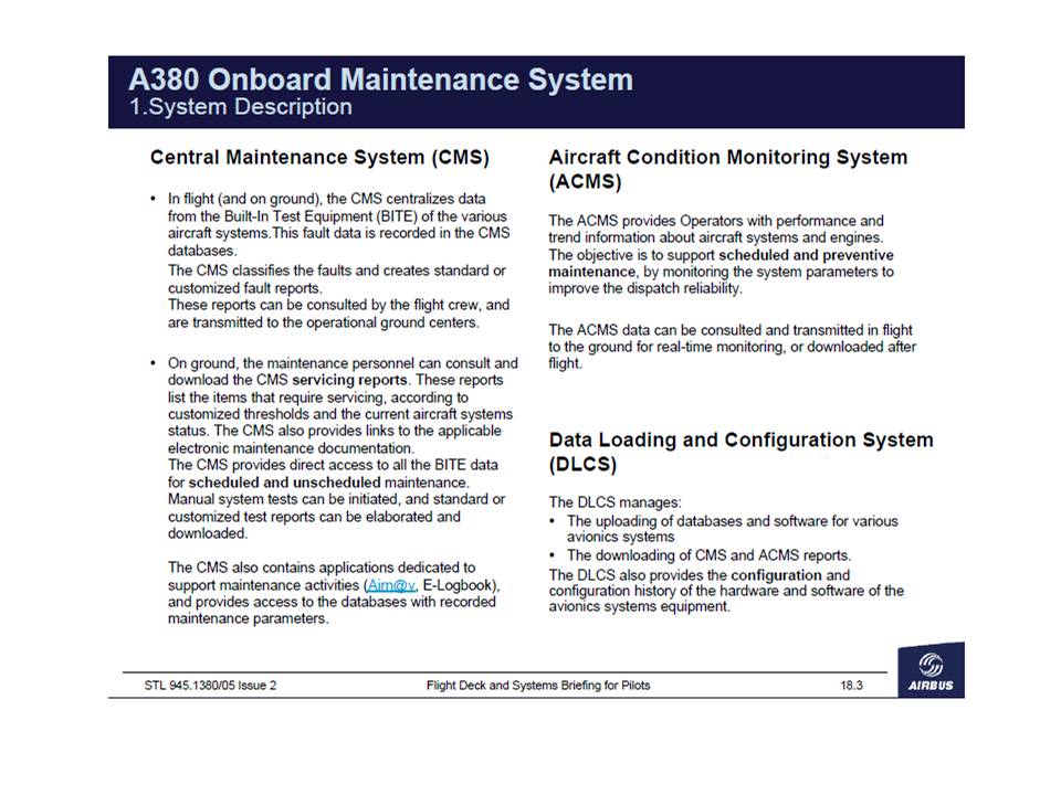 PART 66 VIRTUAL SCHOOL: ATA 45 - Onboard Maintenance System