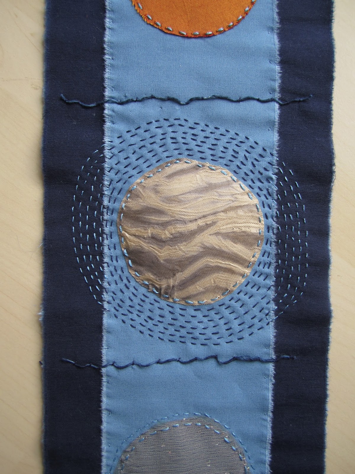 Louise Watson - Textile Artist: Moon stitching.