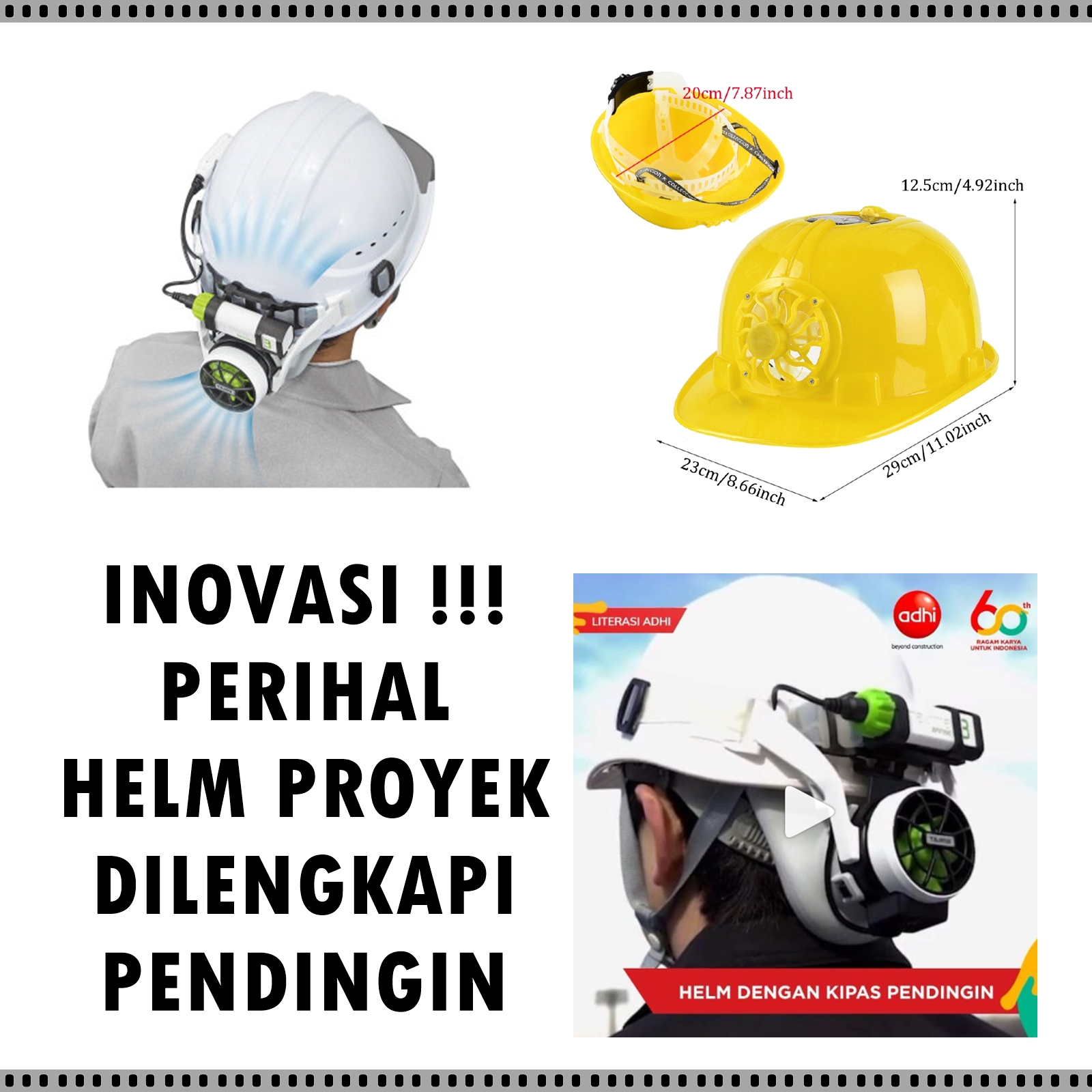 Helm Proyek Dilengkapi Pendingin