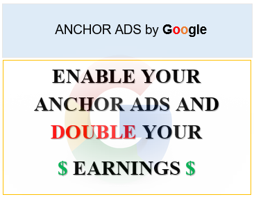 How to enable the anchor ads in google Adsense