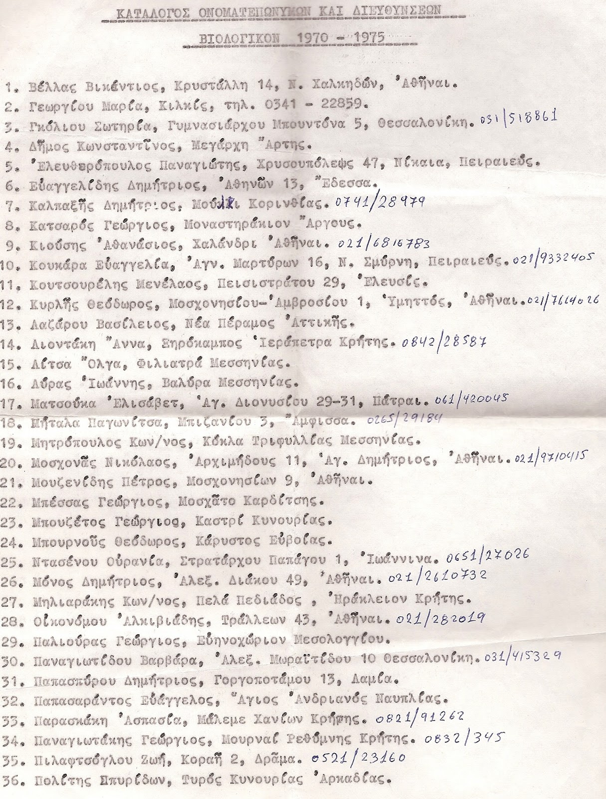 ΓΙΑΝΝΗΣ Δ.ΛΥΡΑΣ: ΔΗΜΟΤΙΚΟ ΣΧΟΛΕΙΟ ΒΑΛΥΡΑΣ 1958. ΒΙΟΓΡΑΦΙΚΟ ΦΩΤΟΡΕΠΟΡΤΑΖ.