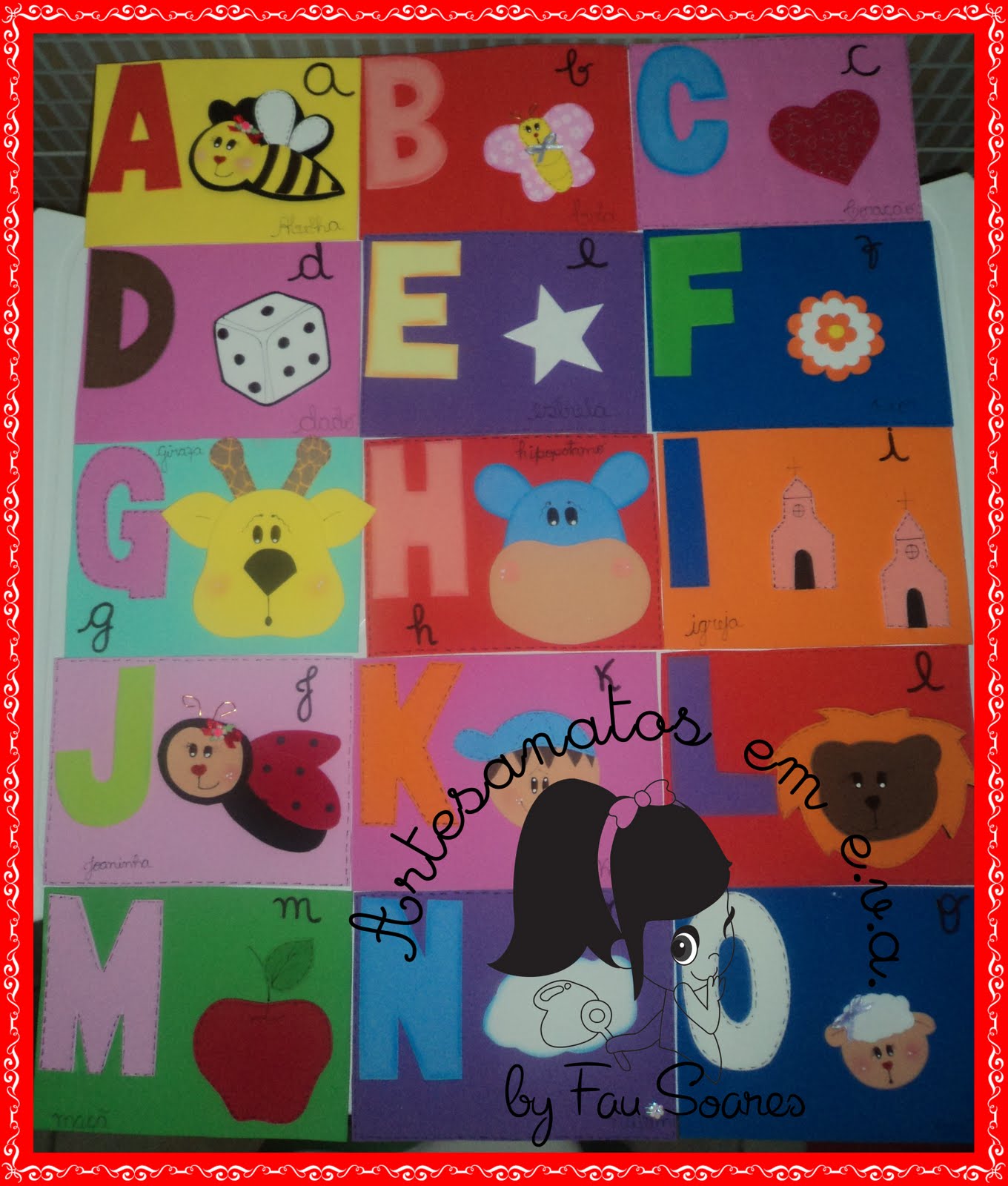 Artesanatos Fau: ALFABETO DECORADO!!