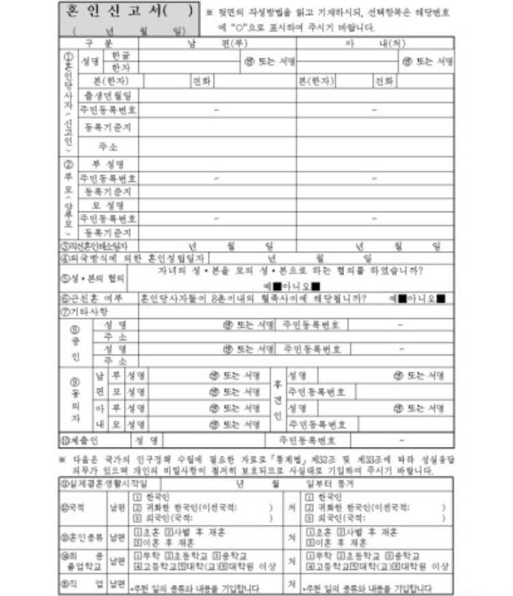 Hwangson: How to Register a Marriage in South Korea