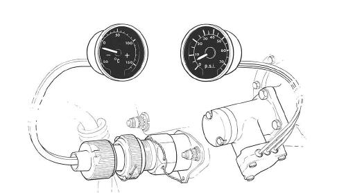 model aircraft: Controls and instrumentation - Oil temperature and pressure