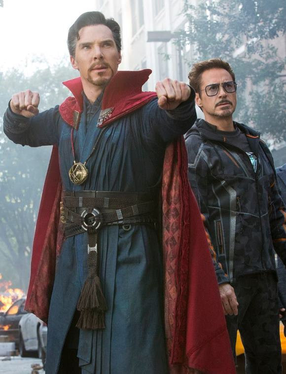 Robert Downey Jr and Benedict Cumberbatch in Singapore for "Avengers ...