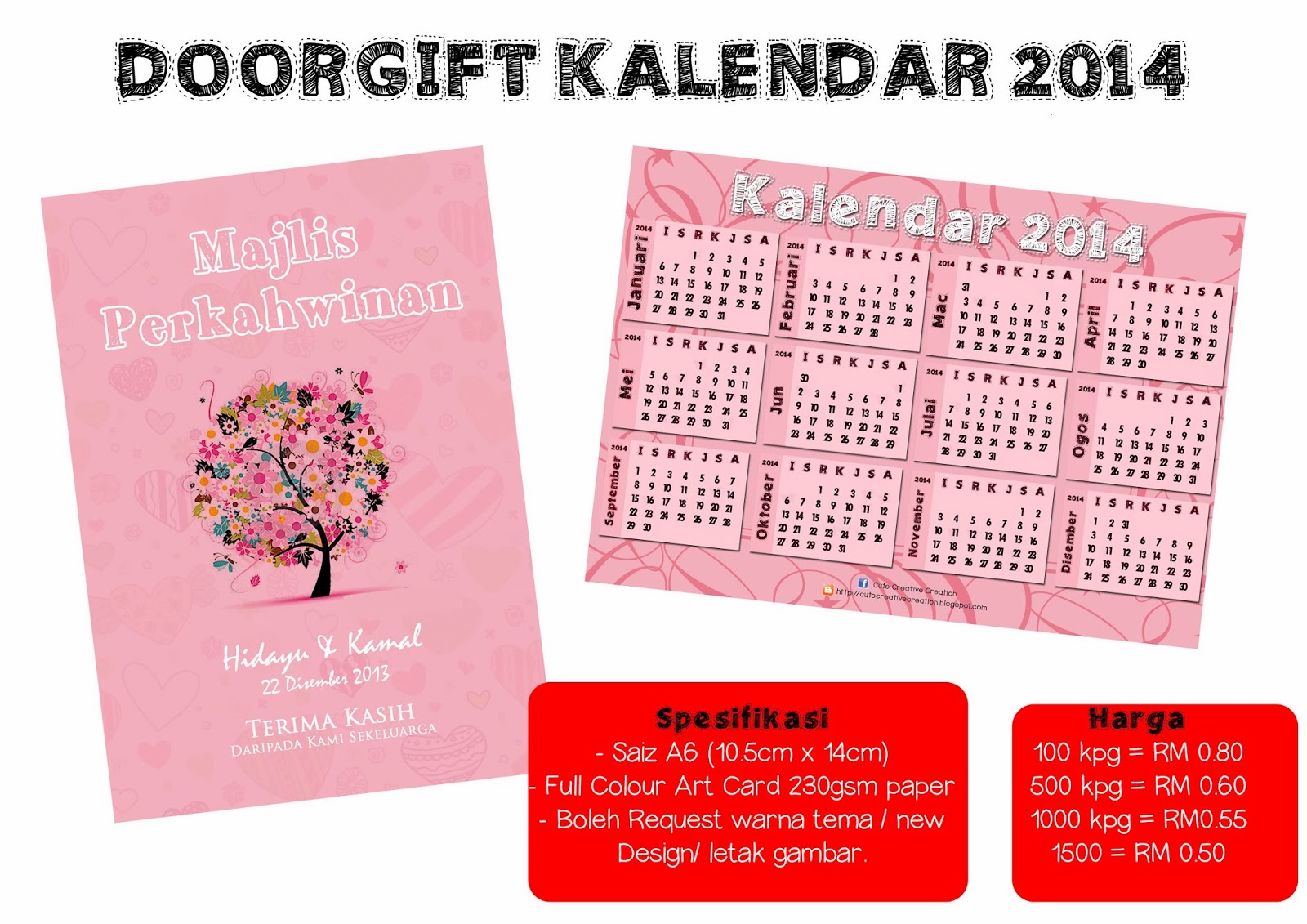 KALENDAR MINI - TYPE B