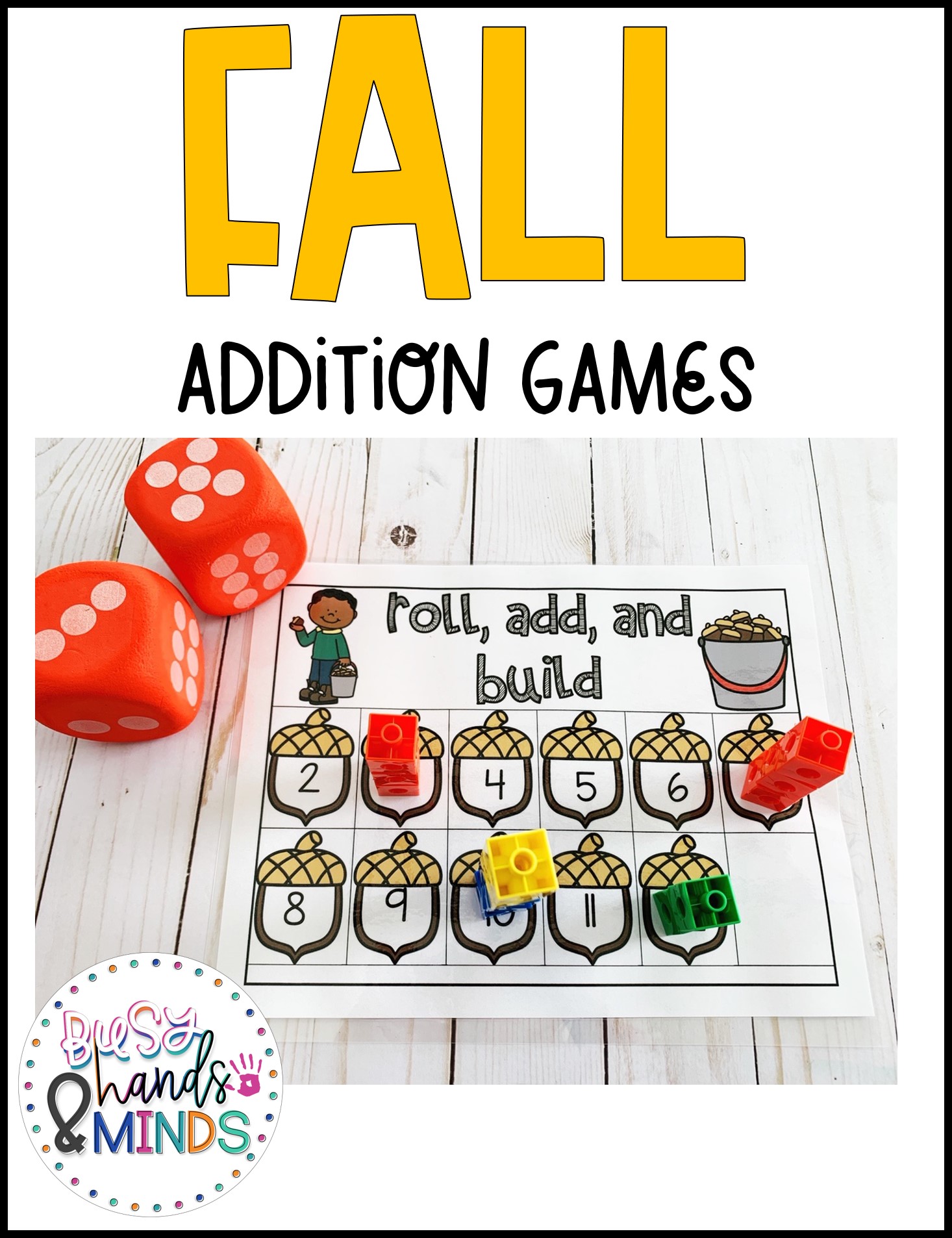 Fall Themed Additon Games | Busy Hands and Minds