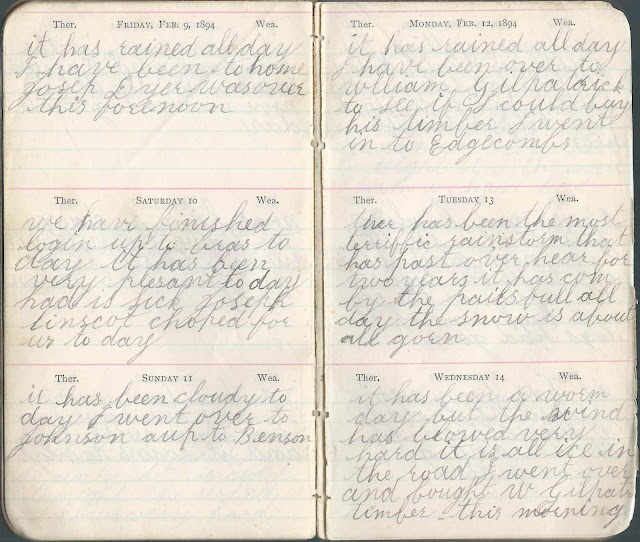 Heirlooms Reunited: February Entries in the 1900 Diary of John Foss ...