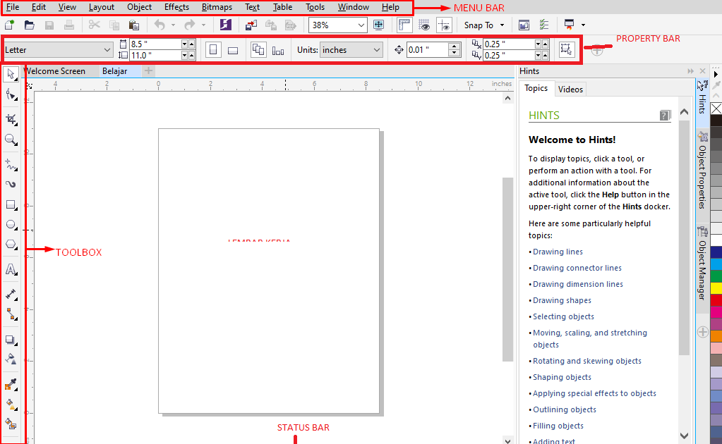 codingta: Mengenal Layout Corel Draw x7