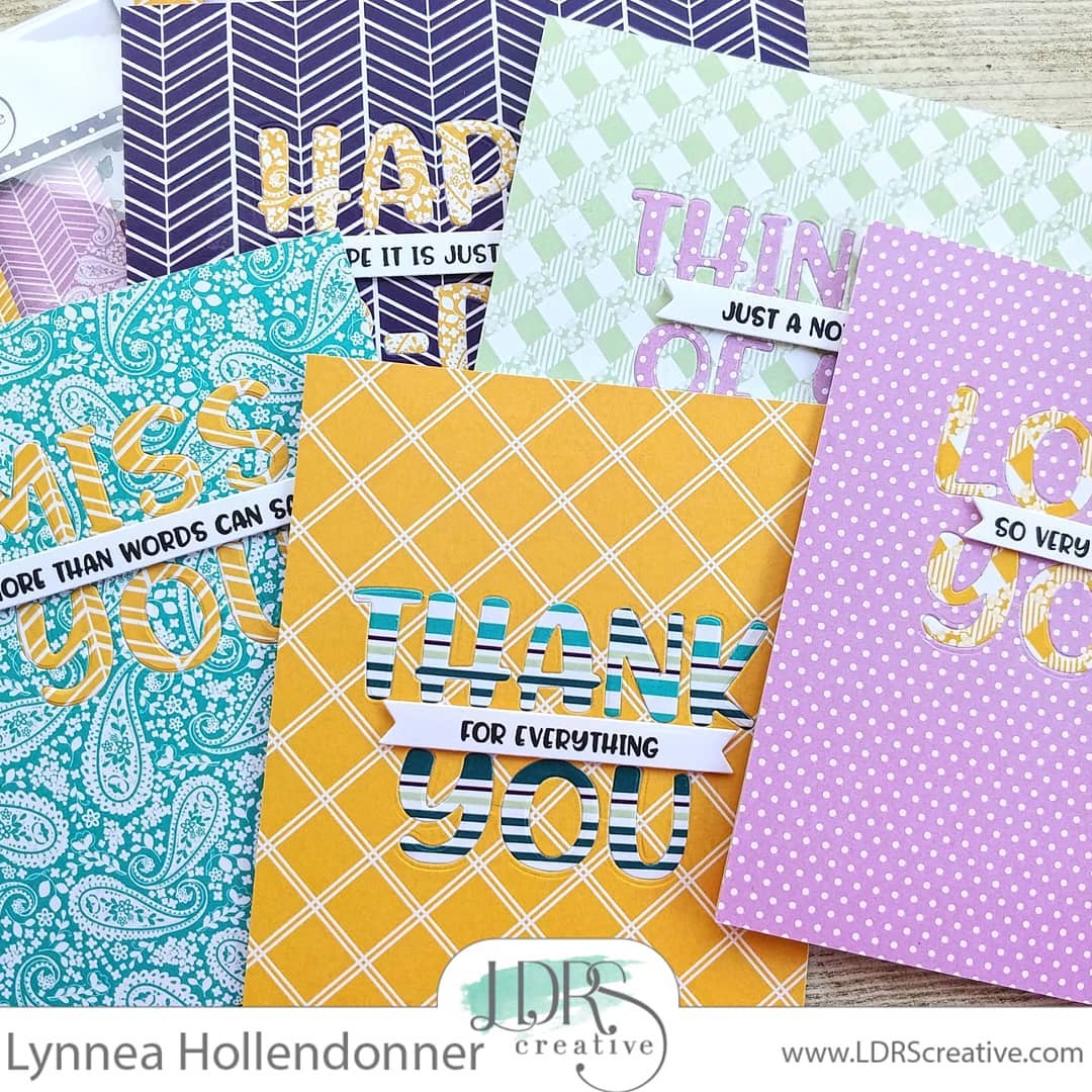 Lynnea Hollendonner: LDRS Creative // 5 Easy Die Cut Sentiment Inlay Cards
