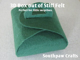 Southpaw Crafts: Felt 3D box - a craft success