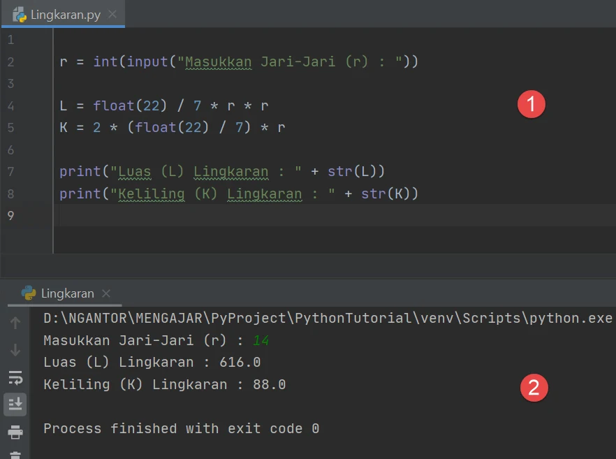 Algoritma, Flowchart dan Contoh Pemrograman Untuk Menghitung Luas ...
