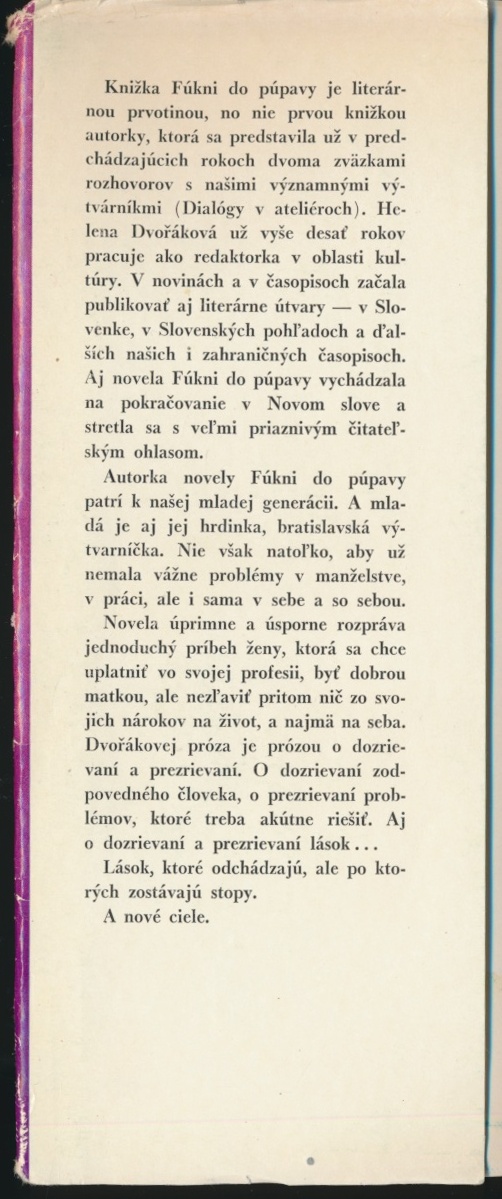 antikvariát STARÉ DOBRÉ: DVOŘÁKOVÁ, HELENA - FÚKNI DO PÚPAVY