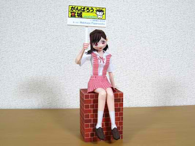 Miki the Schoolgirl Papercraft | Papercraft Paradise | PaperCrafts ...