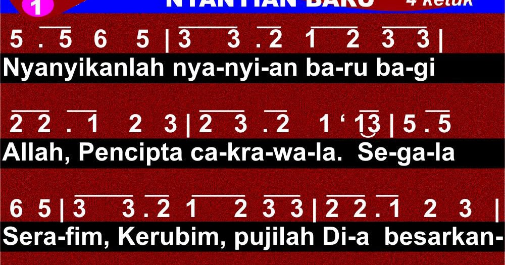Cord Gitar NKB 7 Nyanyikanlah Nyanyian Baru