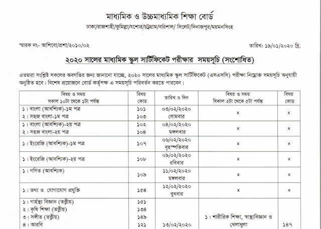 SSC Routine 2020,ssc exam routine 2020,2020 ssc exam routine,ssc 2020 ...