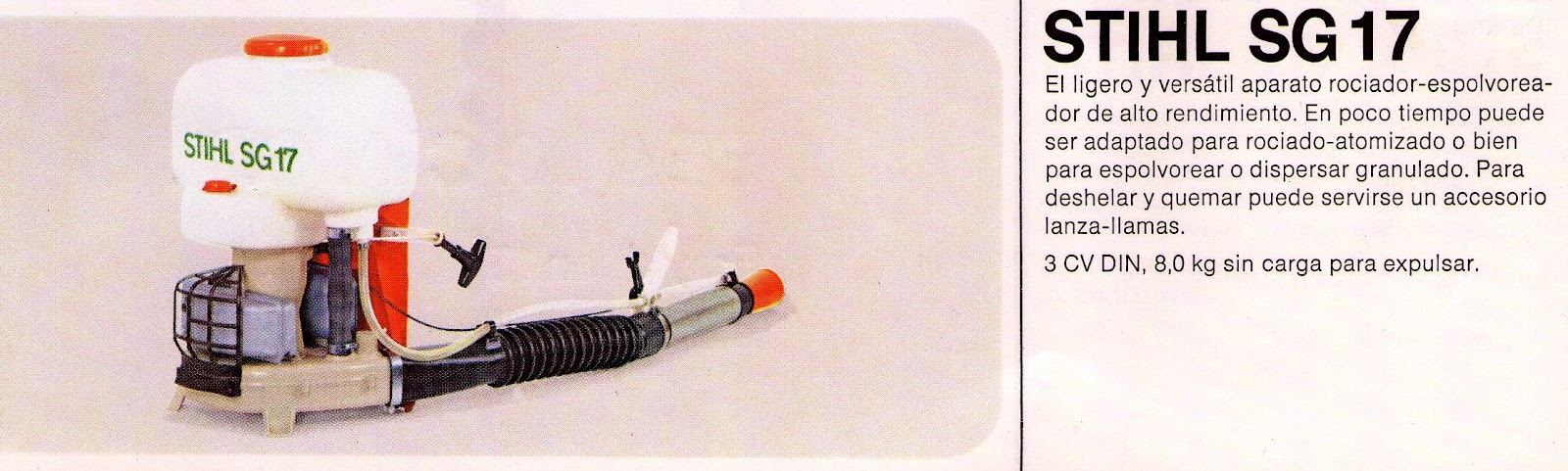 Motosierra De Colección: Stihl SG17 - Stihl SG17