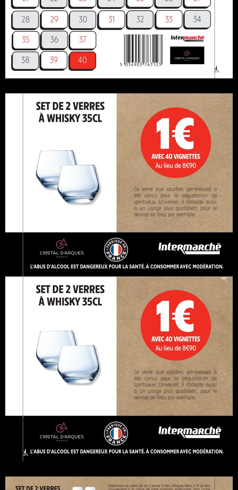 mes 3 loulous: Opération vignettes Intermarché Cristal d'Arques