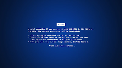 Linux-like: Ideal BSoD wallpaper