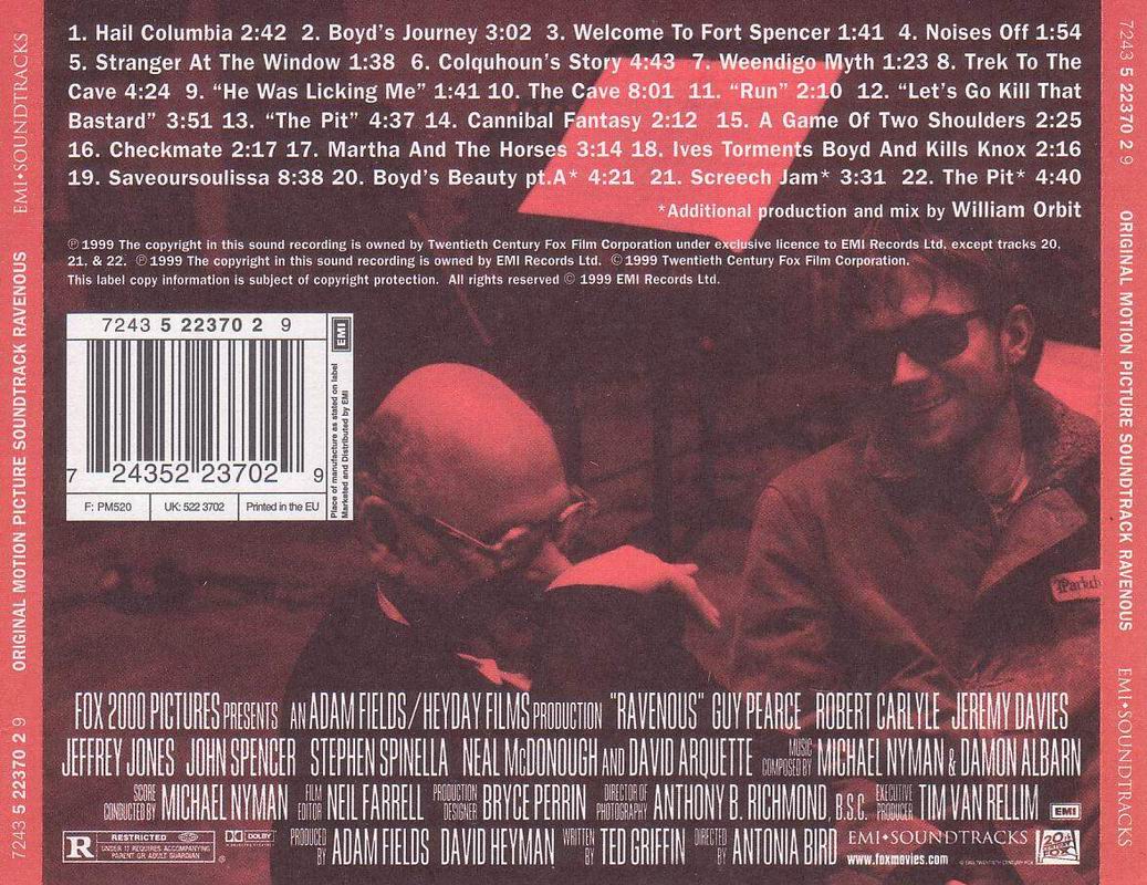 Sonidos del mas allá: Desde el más alla Ravenous soundtrack (voraz)