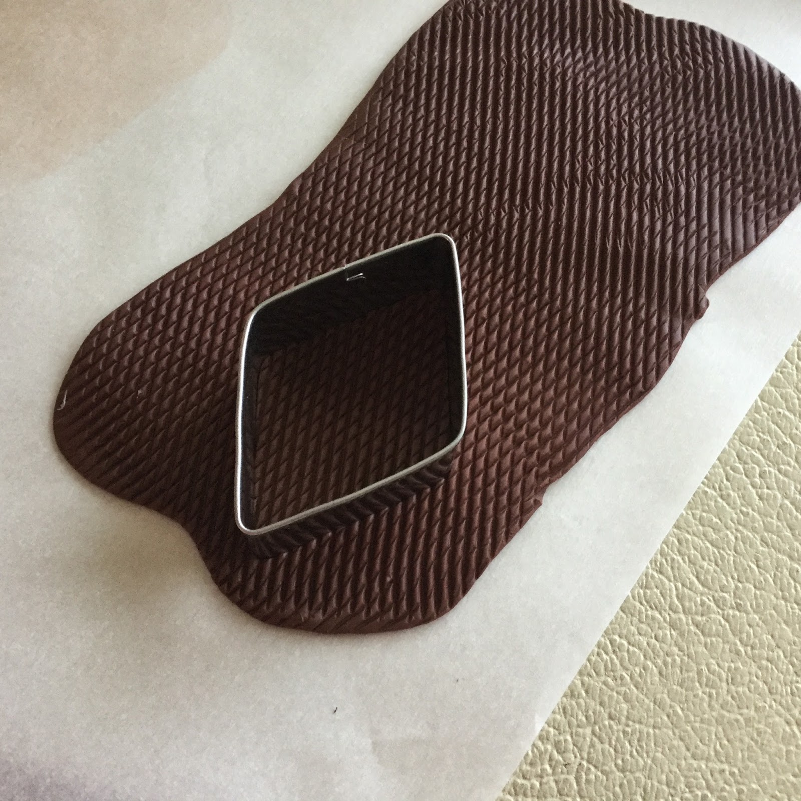 Diamond Pattern Polymer Clay Pendant