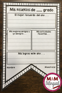 M&M Bilingual: End of the Year Resources