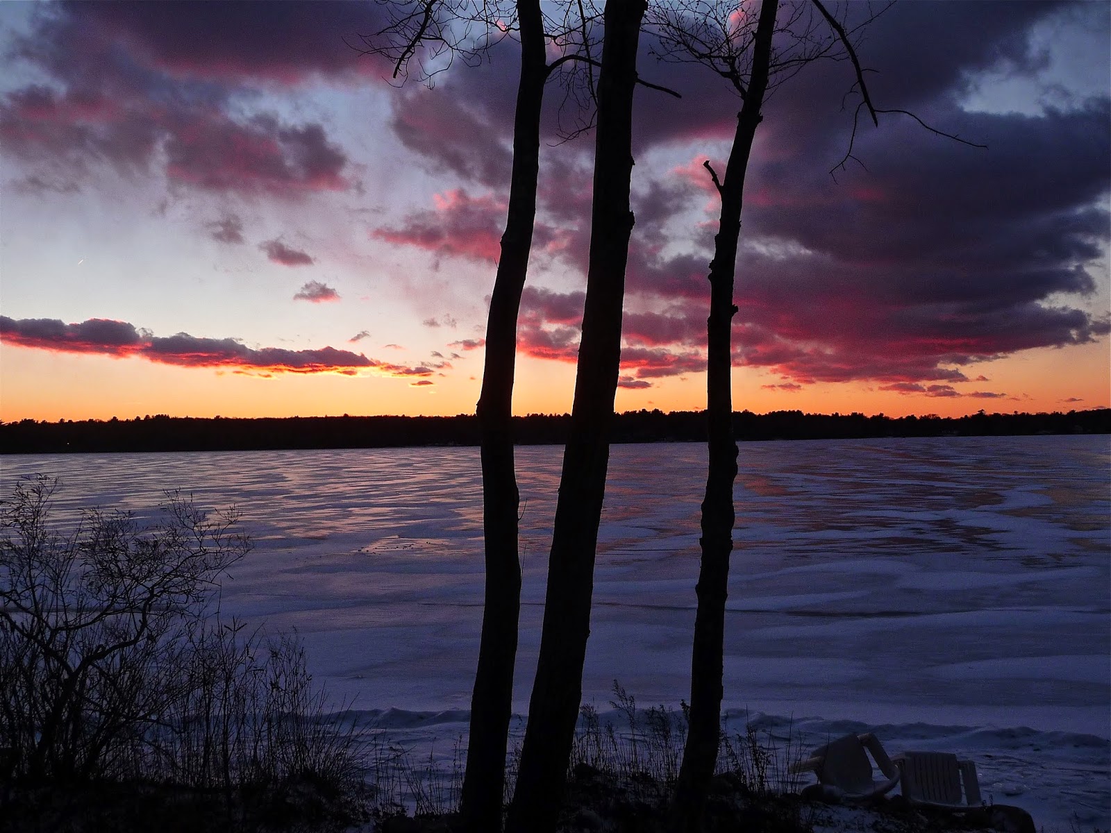 Lake Massapoag Sunset in Sharon, Mass.