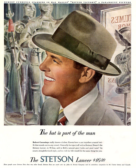 Vintage Stetson Hat Ads.