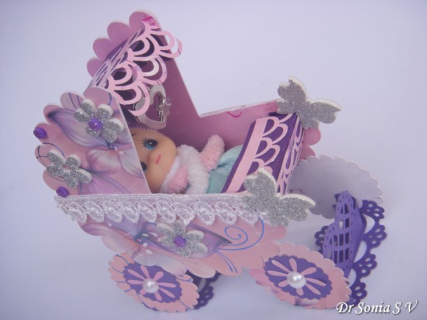 Cards and Crafts : Pram Shaped Box tutorial