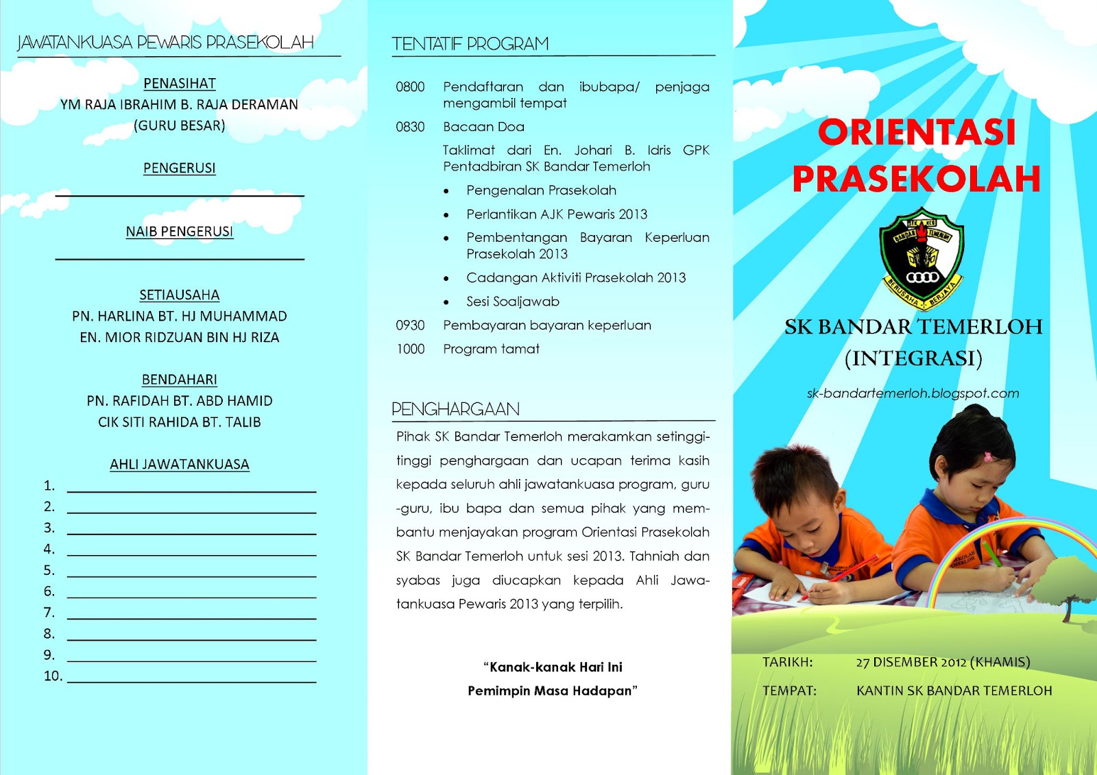 SK BANDAR TEMERLOH: Orientasi Prasekolah 2013