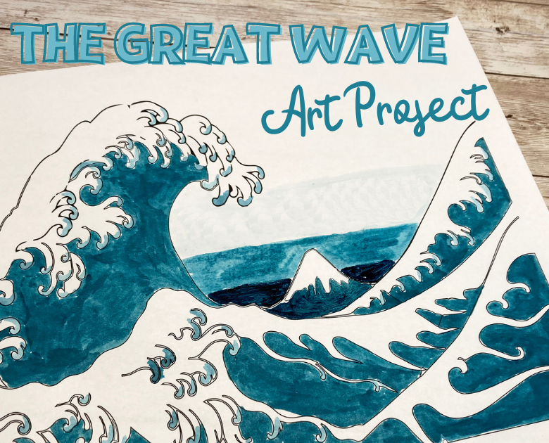 The great Wave Art Project Kids - Messy Little Monster