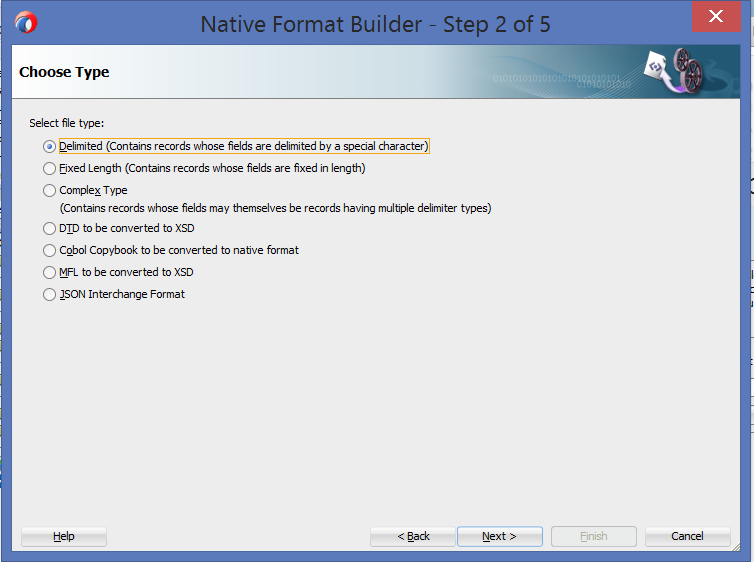 Learning SOA: Create schema for a CSV file with different set of ...