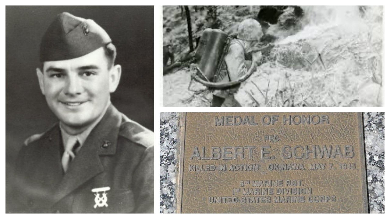 WW2 Fallen 100: WW2 Okinawa Fallen - Medal of Honor hero Albert Schwab, 1st Marine Division