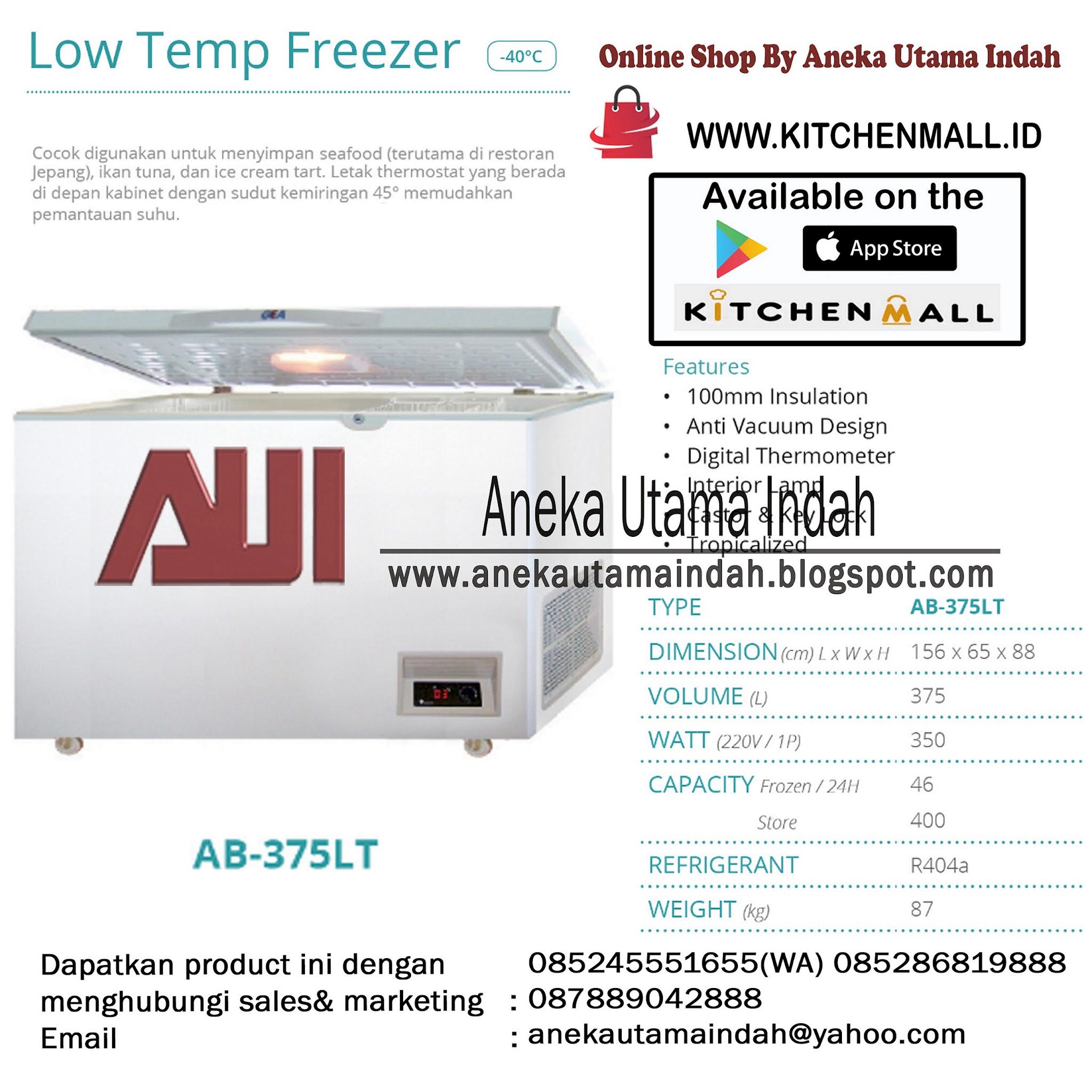 Aneka Utama Indah: LOW TEMP. CHEST FREEZER / FREEZER BOX SUHU RENDAH ...