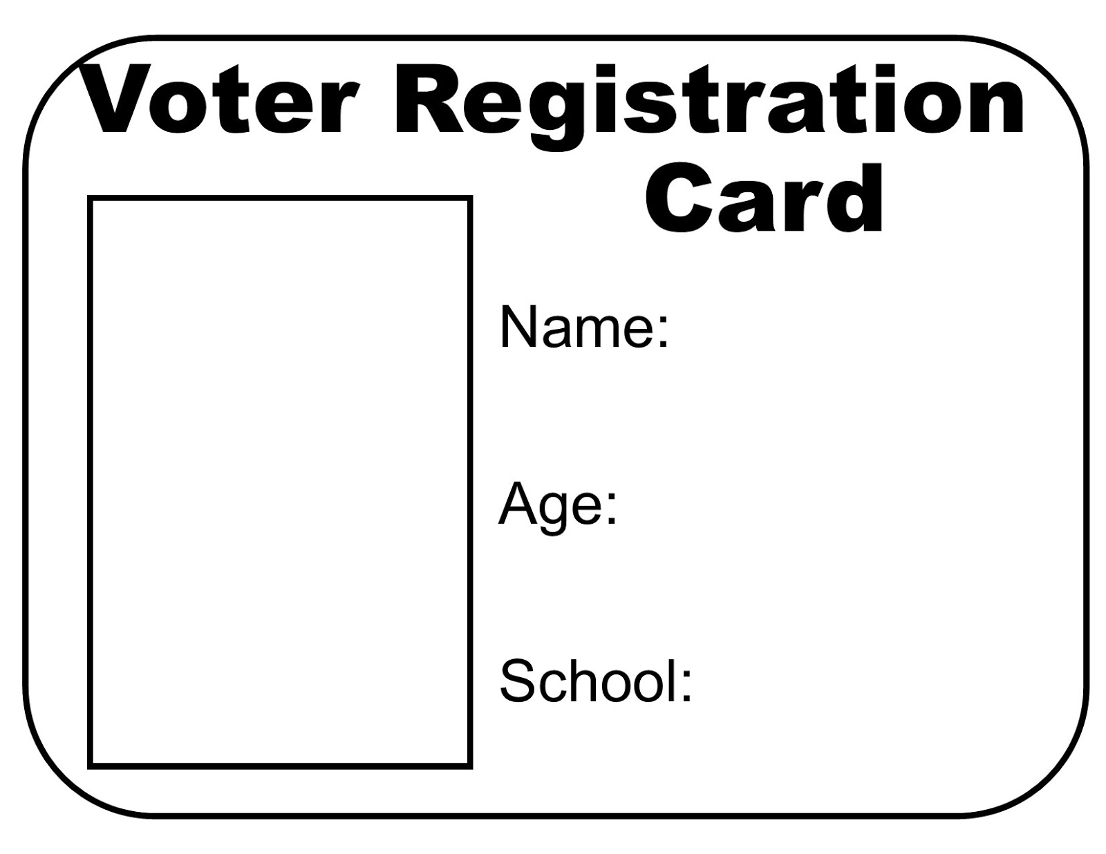 Voter Registration Card For Kids