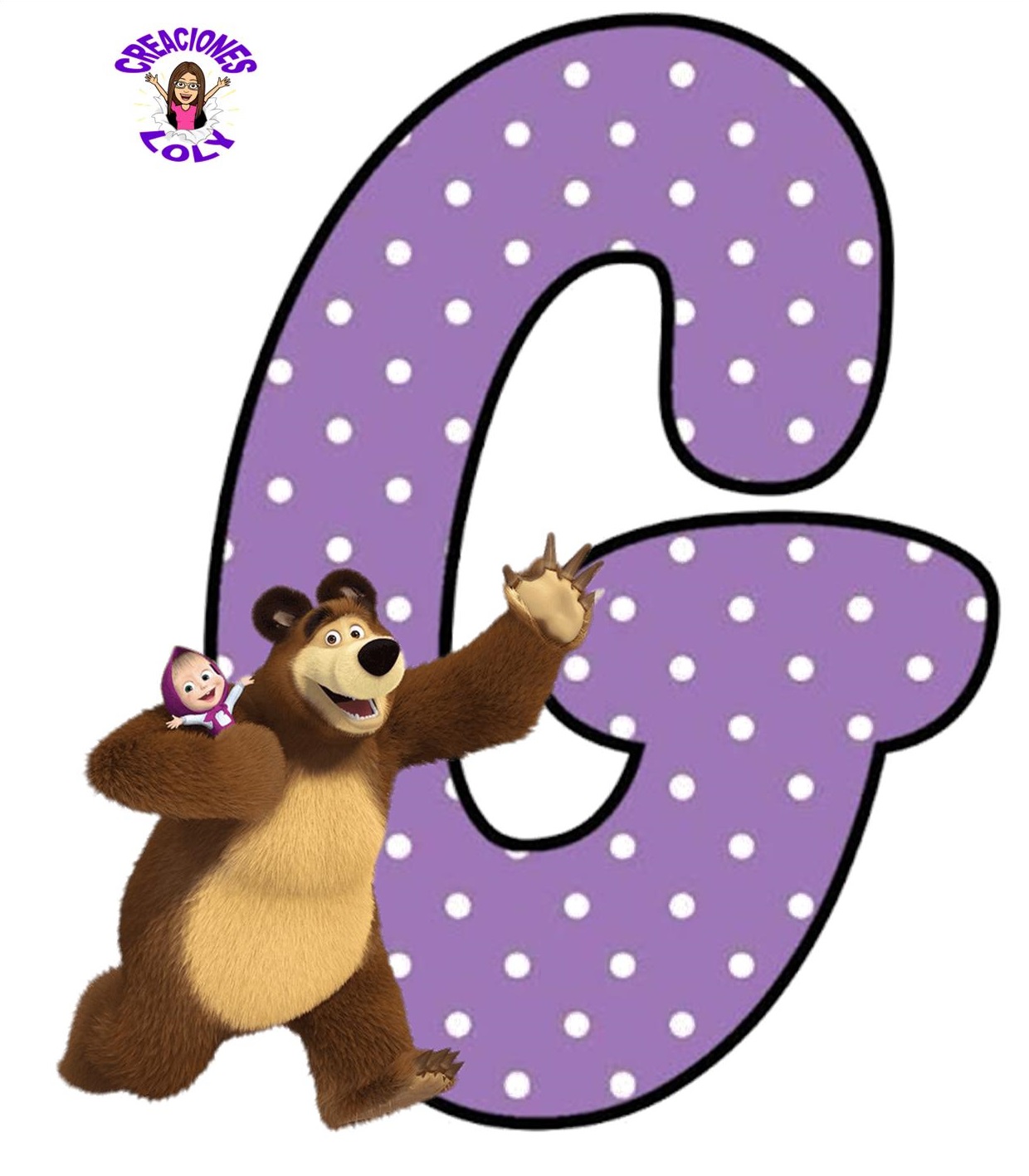 Creaciones Loly: Abecedario Masha y el Oso