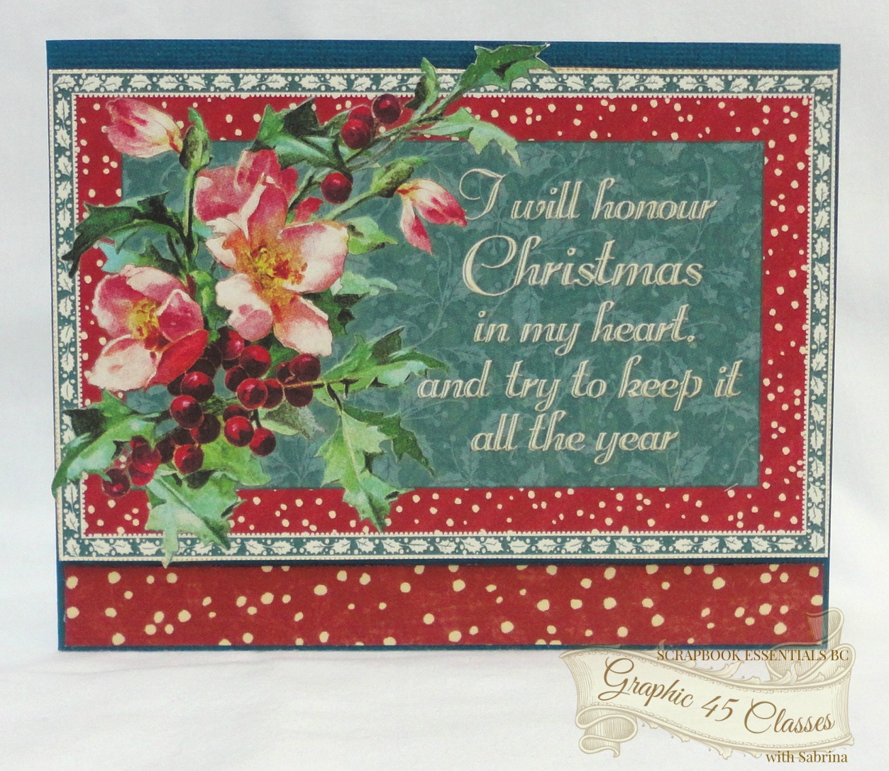 G45 Christmas Carol Card Class | Aspiring to Creativity