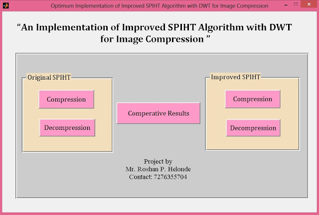 Image Compression Using Improved SPIHT Algorithm With DWT Matlab Project With Source Code ...