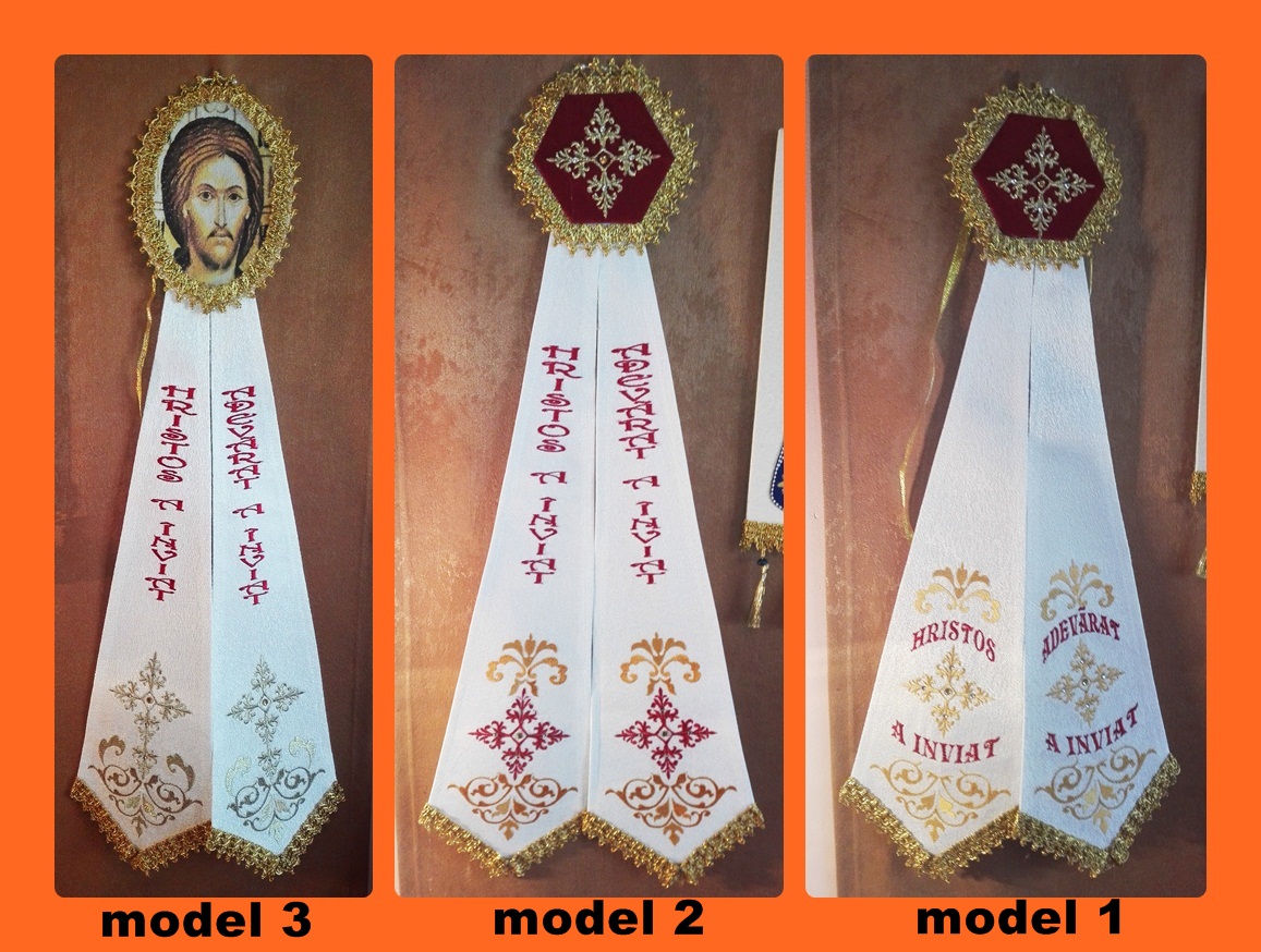 TEO SIM HOUSE ART: panglica brodata pentru lumanare Inviere model 2020