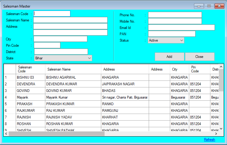 Salesman Master Help Guide