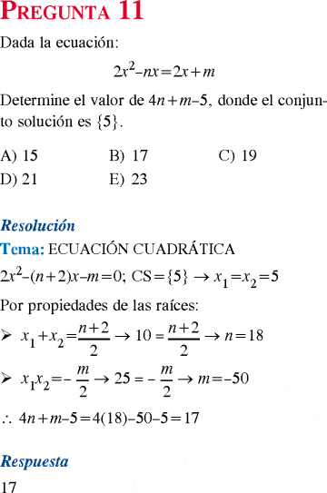 ÁLGEBRA PROBLEMAS RESUELTOS DE NIVEL UNI DE EXAMEN DE ADMISIÓN A LA ...